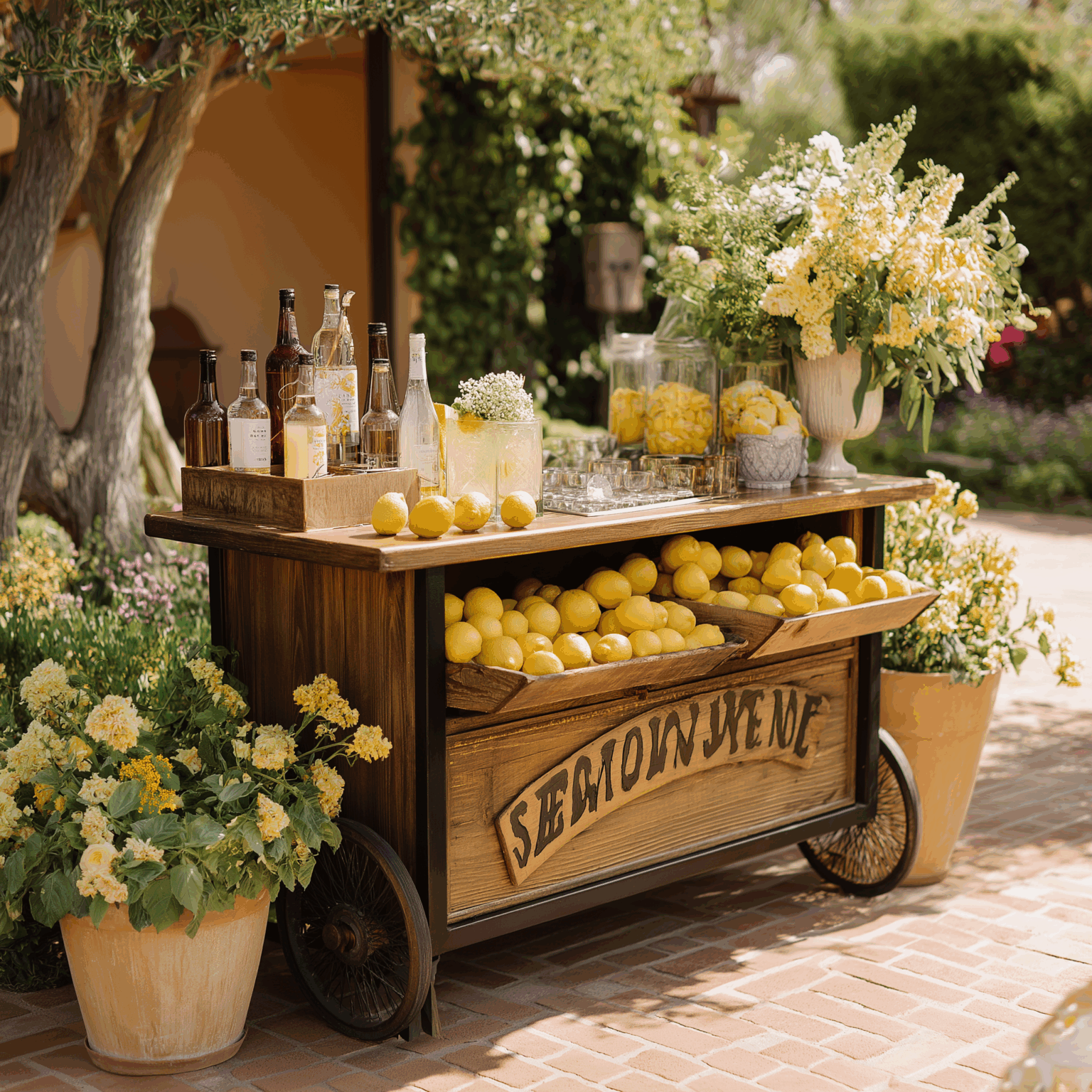 How to Pull Off the Lemonade Bar Wedding Idea